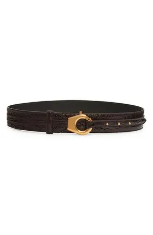 TOM FORD Clasp Patent Leather Belt