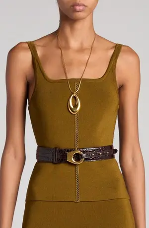 TOM FORD Clasp Patent Leather Belt