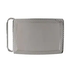 Trafalgar 30mm Scallop Edge Compression Belt Buckle - Silver