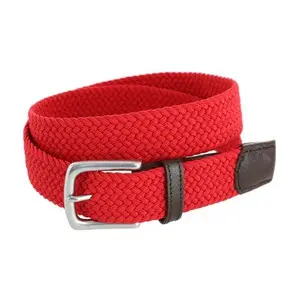Trafalgar Riverside Solid Stretch Woven Belt - Red