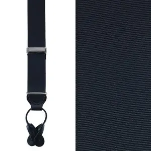 Trafalgar Phoenix Grosgrain Button-end Suspenders - Black