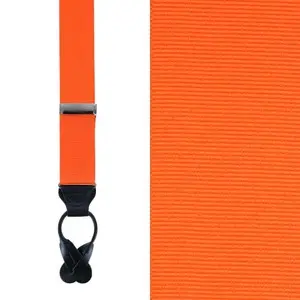 Trafalgar Big & Tall Phoenix Grosgrain Ribbon Button-end Suspenders - Pumpkin