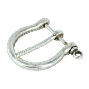 Trafalgar 35mm Rounded Solid Brass Harness Belt Buckle - Silver