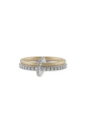 SPINELLI KILCOLLIN Spinelli Kilcollin Astrid Gris Diamond Stack Ring Silver Gold