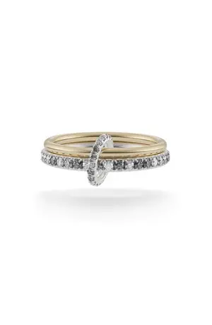 SPINELLI KILCOLLIN Astrid Stacked Diamond Ring - Silver