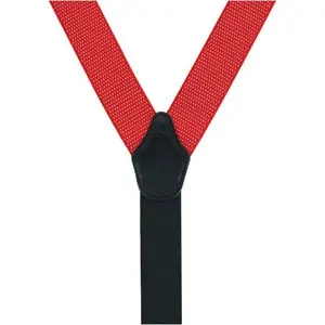 Trafalgar Napier Elastic Convertible End Suspenders - Red