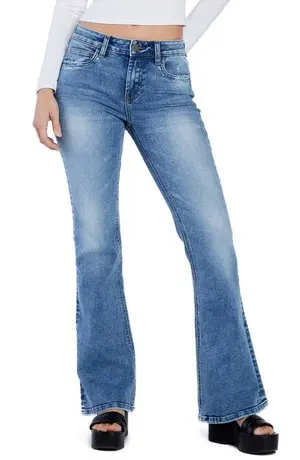 HINT OF BLU Flare Jeans - River Boat Blue