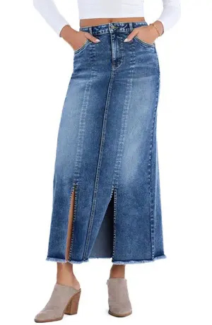 Wash Lab Denim Slit Skirts