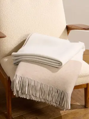 Brunello Cucinelli Fringed Colour-block Cashmere Blanket