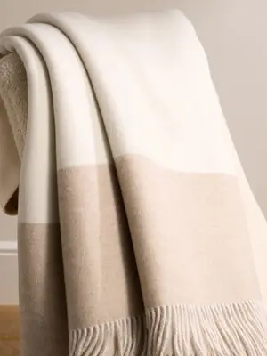 Brunello Cucinelli Fringed Colour-block Cashmere Blanket