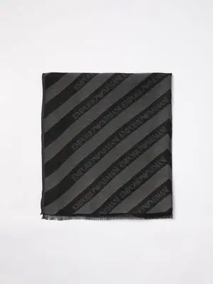 Emporio Armani Scarf Men Charcoal