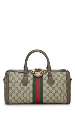 Gucci Original Gg Supreme Ophidia Top Handle Bag - Brown