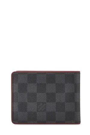 LOUIS VUITTON Damier Graphite Multiple Wallet - Red