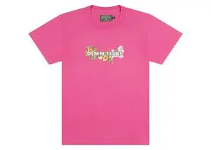 DENIM TEARS Logo Tee Shirt - Pink