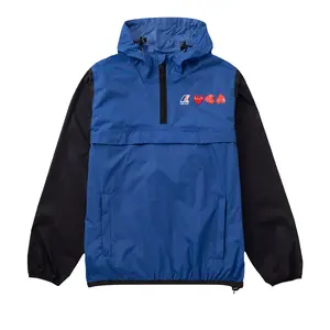 Play Comme Des Garcon X K-way Half Zip Hoodie - Blue