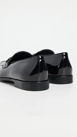 FERRAGAMO Patent Leather Formal Loafers - Nero