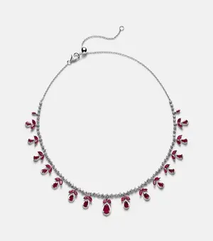 KAMYEN 18kt Rose Gold Choker With Rubies And Diamonds