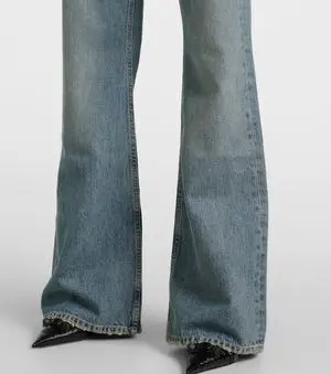 Balenciaga Mid-rise Flared Jeans - Blue