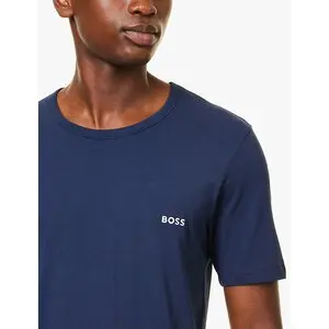 BOSS Crewneck Brand-embroidered Pack Of Three Cotton-jersey T-shirts