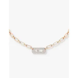 Messika Messika Move Link Diamond Necklace Pink Gold