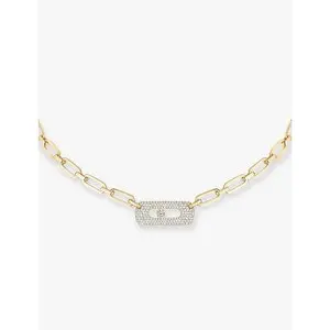 Messika Move Link Diamond Necklace - Yellow Gold