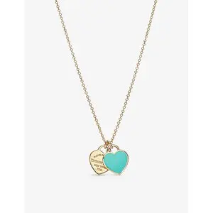 Tiffany & Co. Return To Double Heart Pendant Necklace - Gold