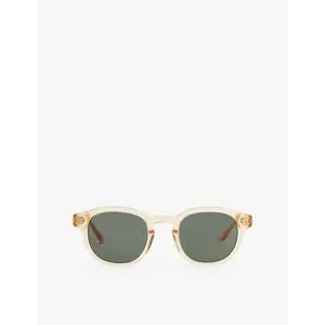 MESSYWEEKEND Billie Round-frame Sunglasses - Champagne/green