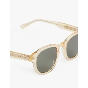 MESSYWEEKEND Billie Round-frame Sunglasses - Champagne/green