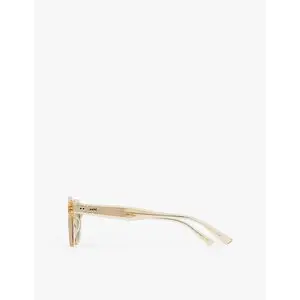 MESSYWEEKEND Billie Round-frame Sunglasses - Champagne/green