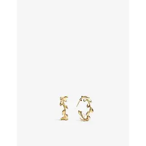 Tiffany & Co. Paloma Picasso Olive Leaf 18ct Yellow Hoop Earrings - Gold