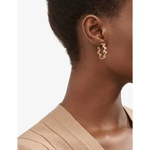 Tiffany & Co. Paloma Picasso Olive Leaf 18ct Yellow Hoop Earrings