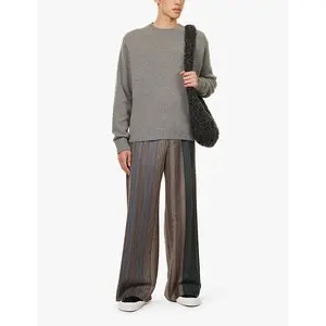 THE ELDER STATESMAN Crewneck Brushed Regular-fit Cashmere Jumper