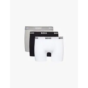 BOSS Branded Waistband Stretch-cotton Boxer Briefs - Assorted Pre