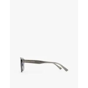 MESSYWEEKEND Billie Round Frame Sunglasses - Grey Crystal/blue