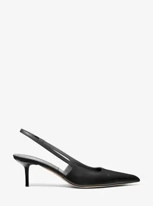 Michael Kors Emma Leather Slingback Pumps - Black