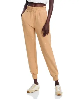 Generation Love Ruel Crystal Embellished Sweatpants - Camel