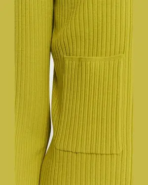 JOSEPH Ribbed Merino Wool Cardigan - Ginkgo