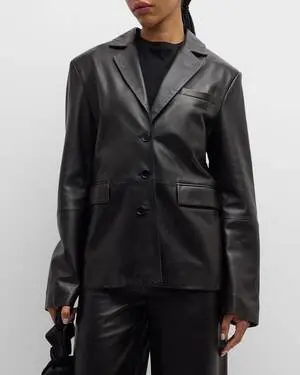 LOULOU STUDIO Loulou Studio Aldo Leather Jacket - Black