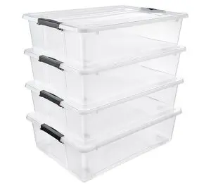 SORBUS 40qt Underbed Storage Bins With Wheels & Lids 4pk - One-color