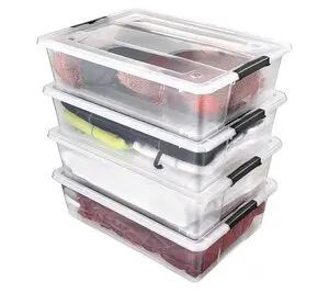 SORBUS 40qt Underbed Storage Bins With Wheels & Lids 4pk