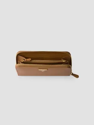 Prada Large Saffiano Leather Wallet - Brown