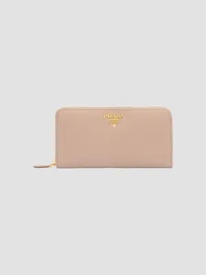 Prada Large Saffiano Leather Wallet Pink