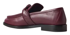 Bottega Veneta Astaire Embellished Leather Loafers - Burgundy