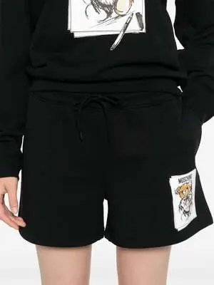 Moschino Teddy Bear-print Shorts - Black