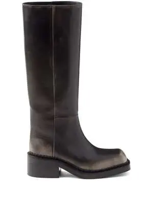 Prada Leather Knee-high Boots
