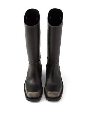 Prada Leather Knee-high Boots