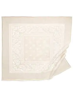 BARRIE Bandana-print Scarf - Neutrals