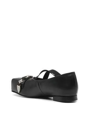 Toga Metallic-detail Ballet Flats