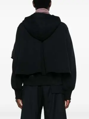 Sacai Layered-detail Hooded Bomber Jacket