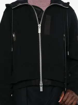 Sacai Layered-detail Hooded Bomber Jacket